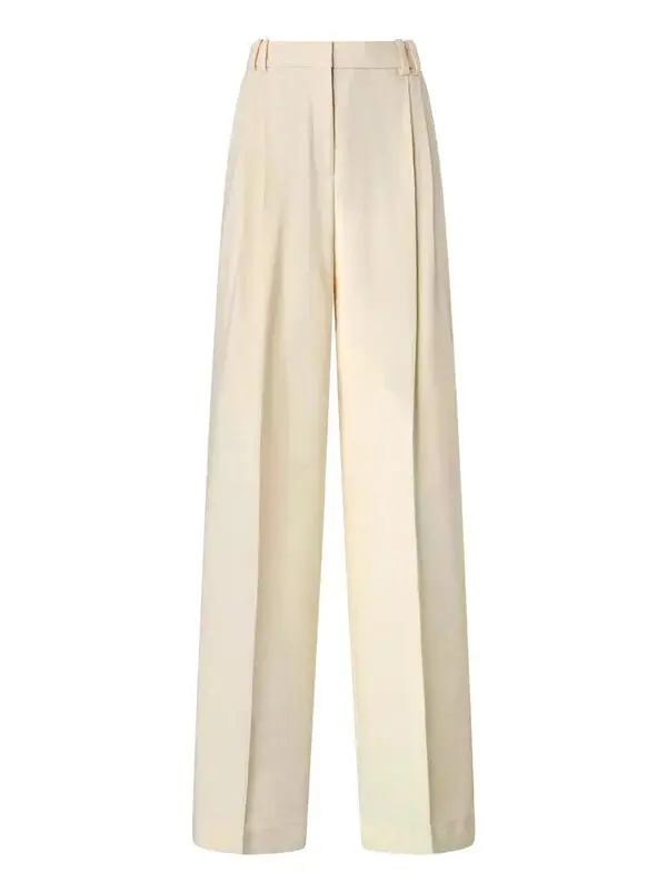 Pinko Pleated Wide-leg Trousers - Neutrals
