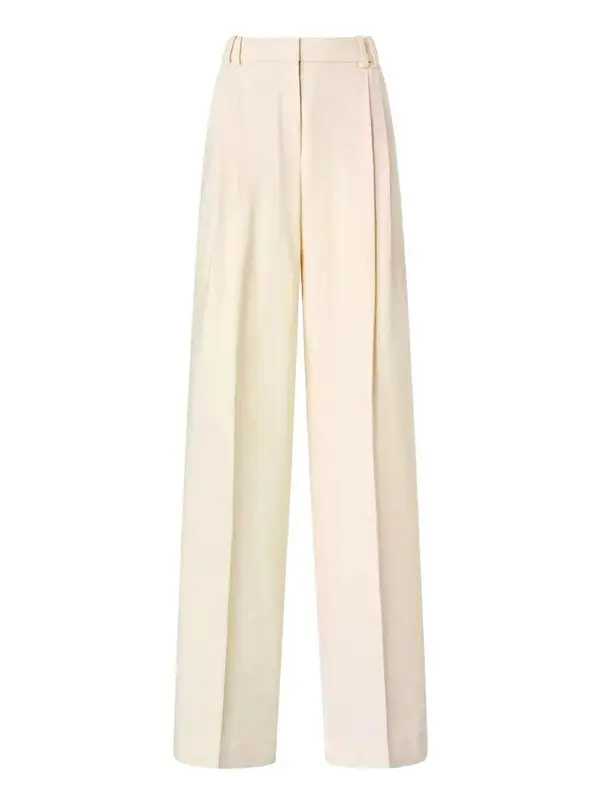 Pinko Pleated Wide-leg Trousers - Neutrals