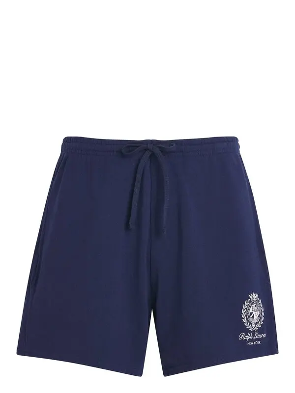 Polo Ralph Lauren Cotton Drawstring Logo Shorts - Navy