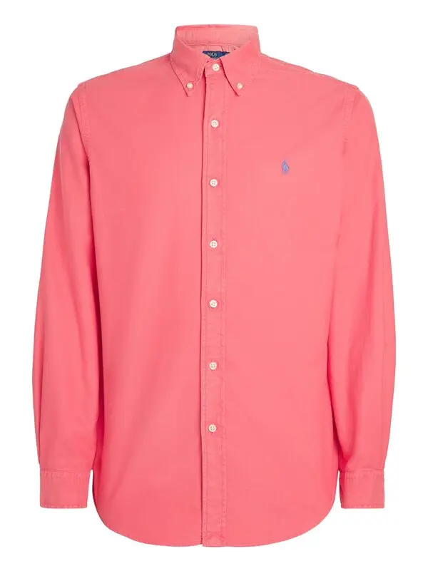 Polo Ralph Lauren Cotton Garment-dyed Oxford Shirt - Red