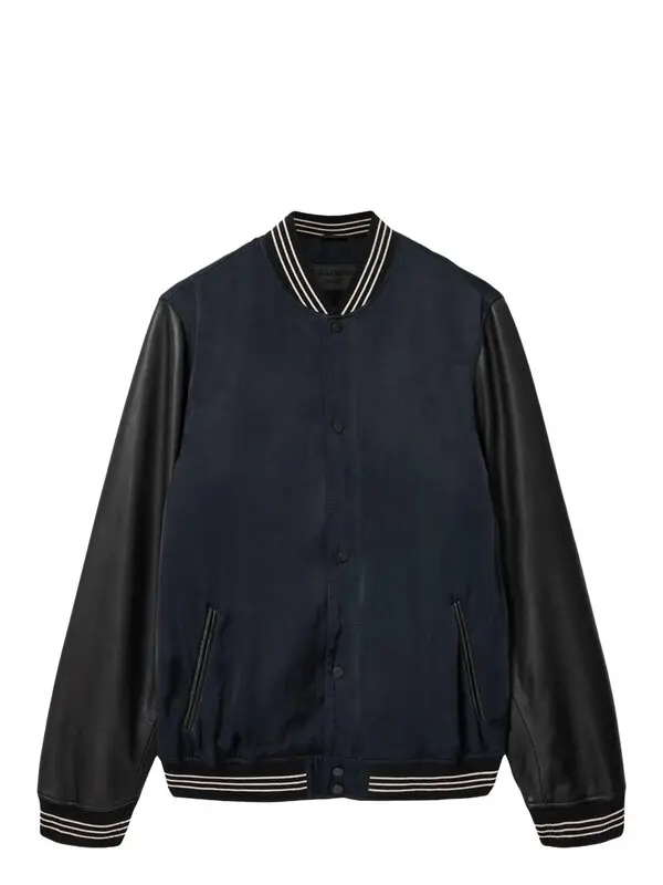 ALLSAINTS Taishi Varsity Bomber Jacket - Blue