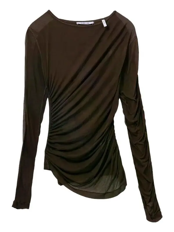 Helmut Lang Draped Top - Brown