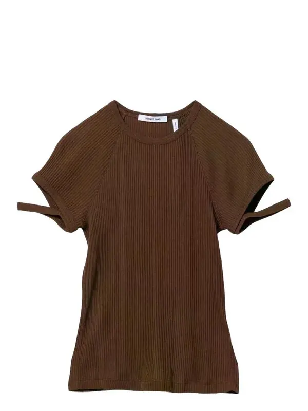 Helmut Lang Raglan Cropped T-shirt - Brown