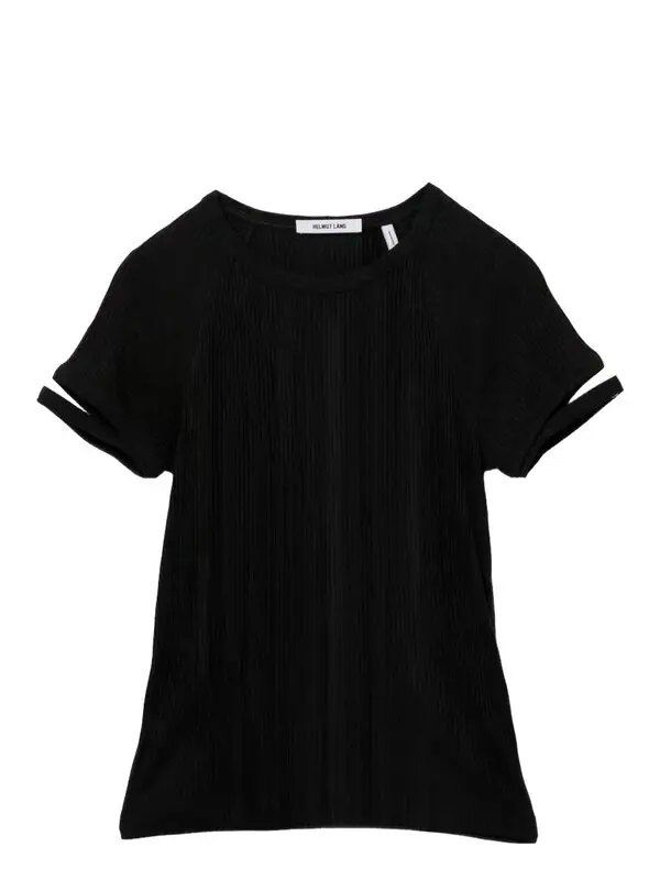 Helmut Lang Cutout Sleeve Top - Black
