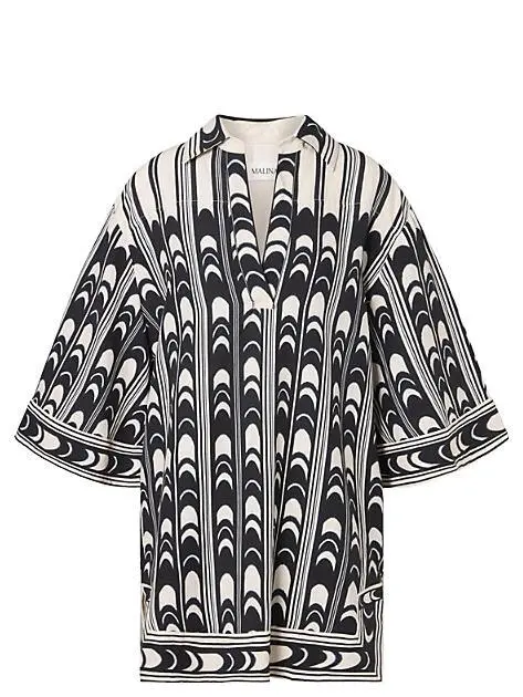 MALINA Imogen Abstract-print Woven Mini Dress - Arch