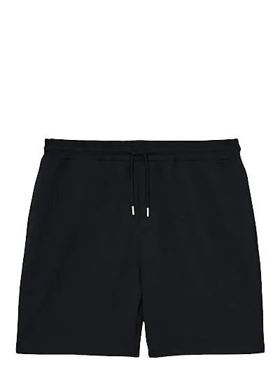 REISS Reid Drawstring-waist Stretch-woven Shorts - Navy