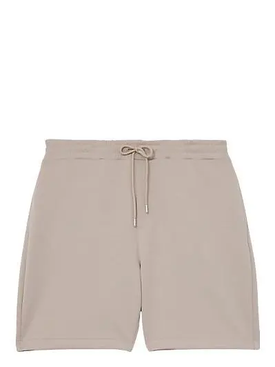 REISS Drawstring-waist Stretch-woven Shorts - Stone