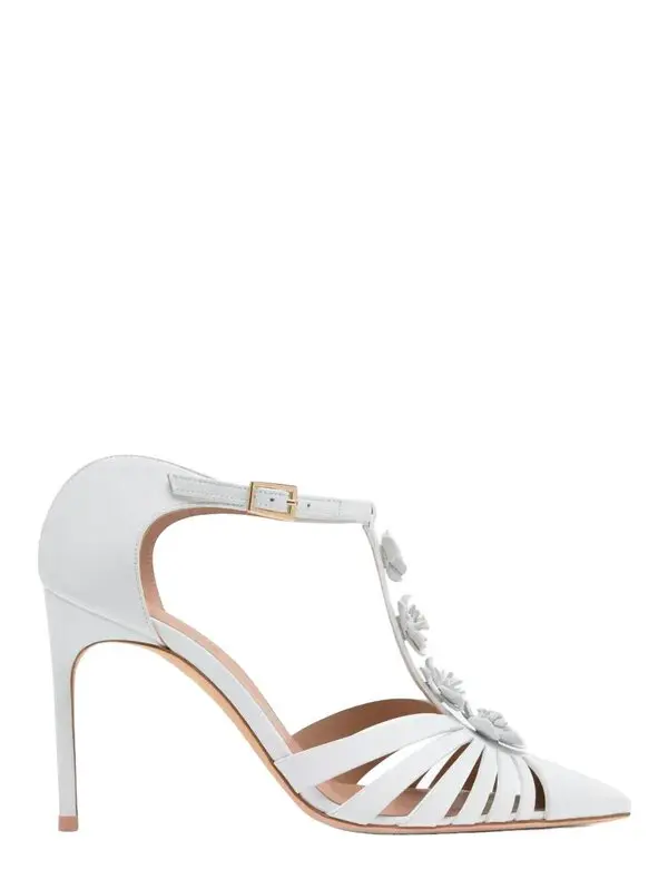 MALONE SOULIERS Jennifer Floral-detail Sandals - White