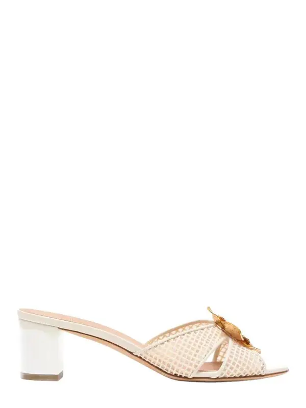MALONE SOULIERS Suri Floral-detail Sandals - Neutrals