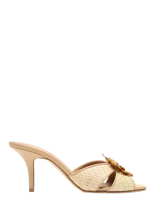 MALONE SOULIERS Flower Raffia Sandals - Neutrals
