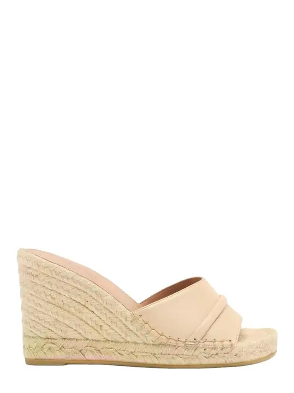 MALONE SOULIERS Leather Wedge Espadrilles - Neutrals