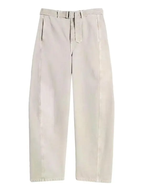 LEMAIRE Belted Seam Trousers - Neutrals