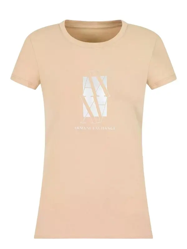 Armani Exchange Logo-print T-shirt - Yellow