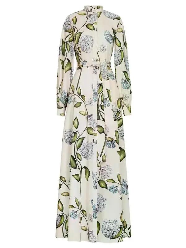 Oscar De La Renta Flower-print Maxi Dress - White