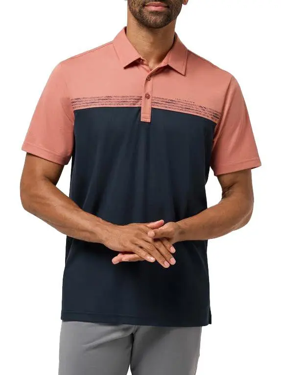 Travis Mathew Society Rule Cotton Blend Polo - Brick Dust