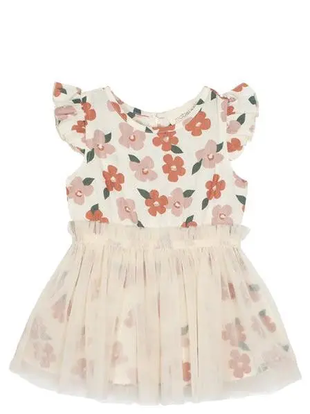 MABEL + HONEY Floral Tulle Dress - Pink