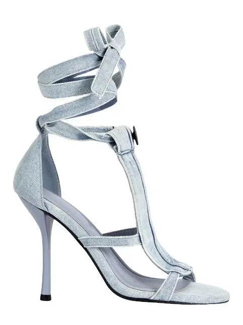 AZALEA WANG Normajean Stiletto Sandal - Denim