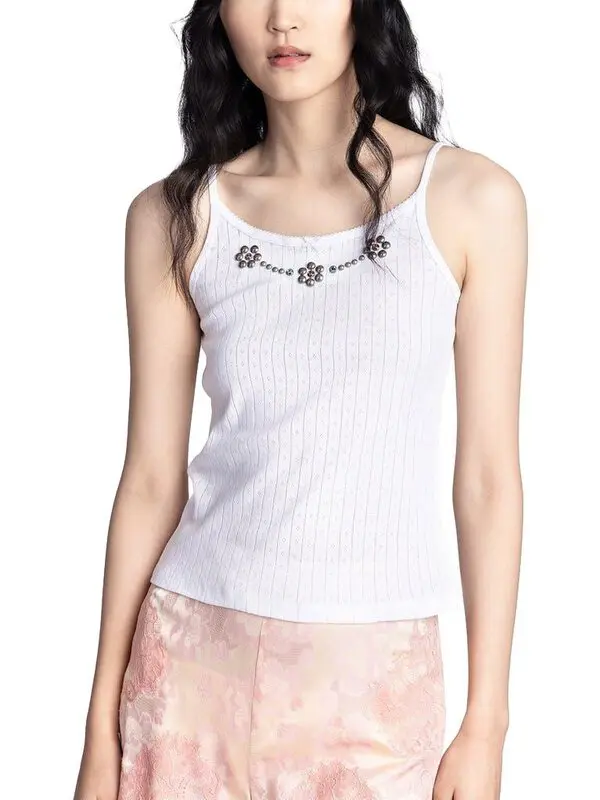 Anna Sui Studded Camisole - White