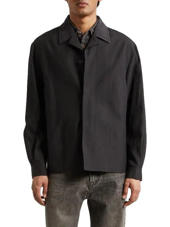 Our Legacy Pack Linen Blend Jacket - Soot Black Techflax