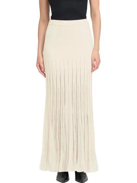 ICHI Knit Maxi Skirt - Birch