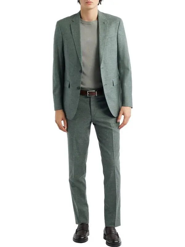 ALLSAINTS Ross Slim Fit Cotton Blend Suit - Olive