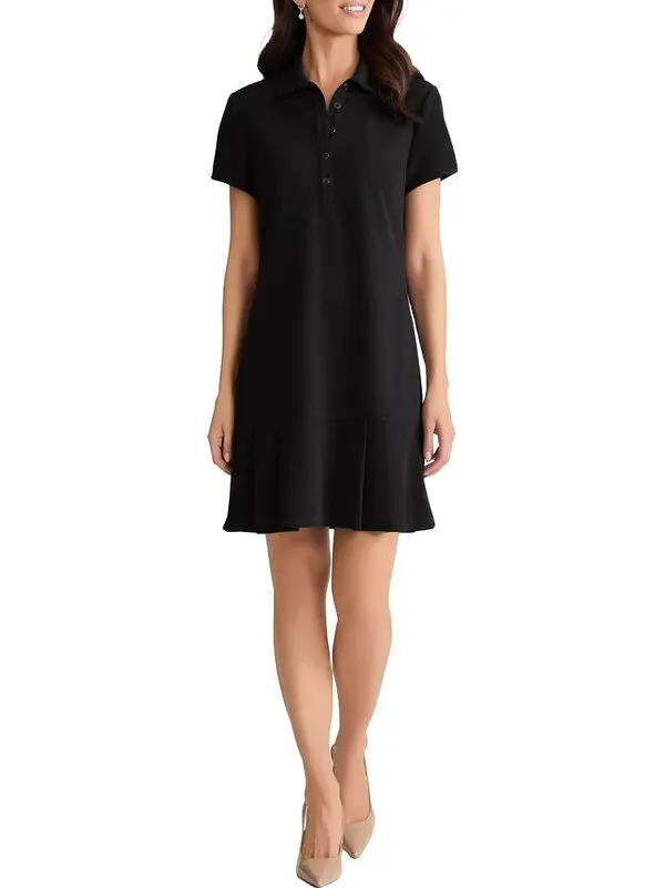 Jones New York Karolina Pleated Polo Dress - Jones Black
