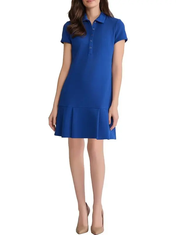 Jones New York Karolina Pleated Polo Dress - Sapphire