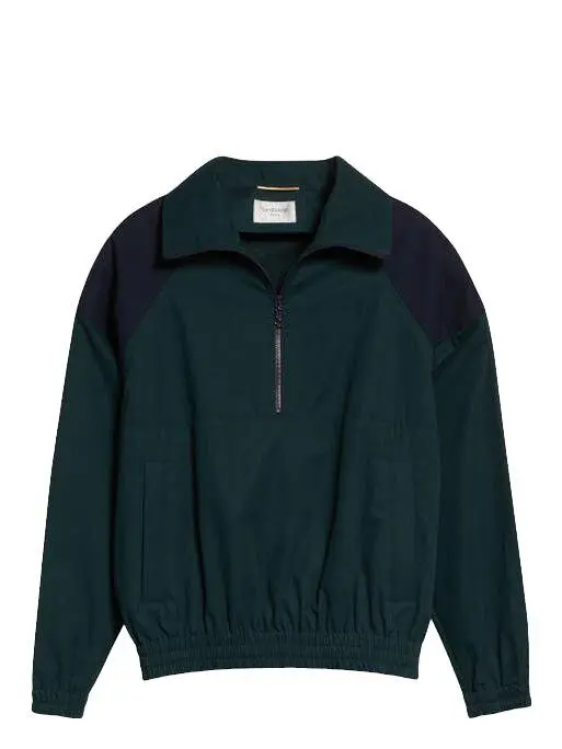 Saint Laurent Cassandre Colorblock Pullover Jacket - Vert
