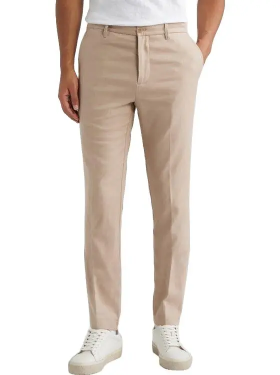 Bugatchi Aerolinen Linen Blend Chinos - Desert