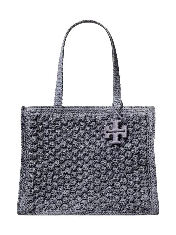 Tory Burch Ella Hand-crochet Straw Tote - Gray
