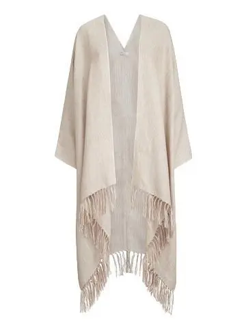 Brunello Cucinelli Linen Cover Poncho - Beige