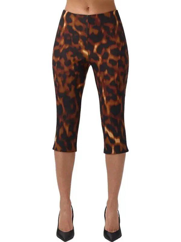 Naked Wardrobe Print Ponte Crop Leggings - Tortoise