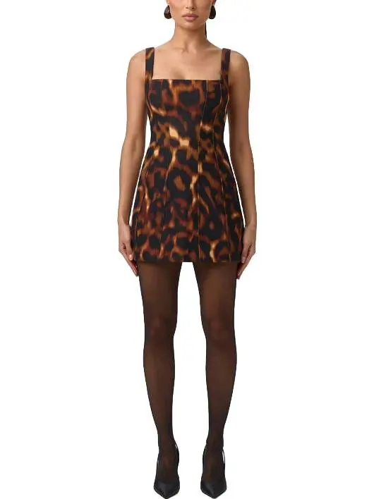 Naked Wardrobe Shell Print Minidress - Tortoise