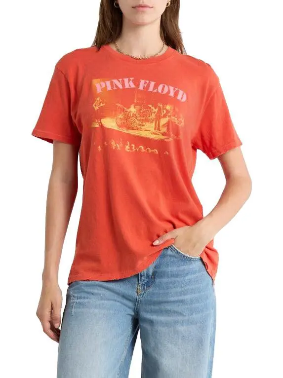 Junk Food Pink Floyd Onstage Graphic T-shirt - Tiger Lily