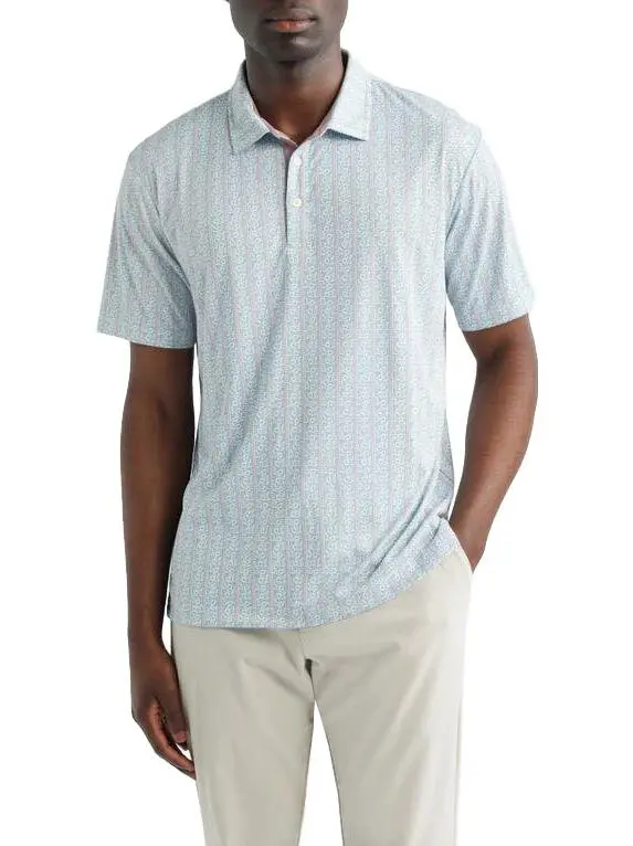 SWANNIES Drift Print Polo - Surf