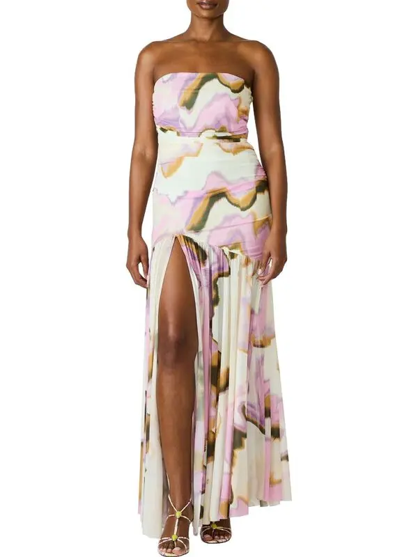 Steve Madden Kerrie Strapless Dress - Ivory Multi