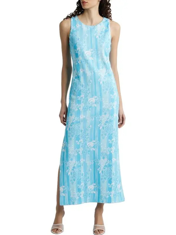 Lilly Pulitzer® Floral Print Maxi Dress - Capri Blue