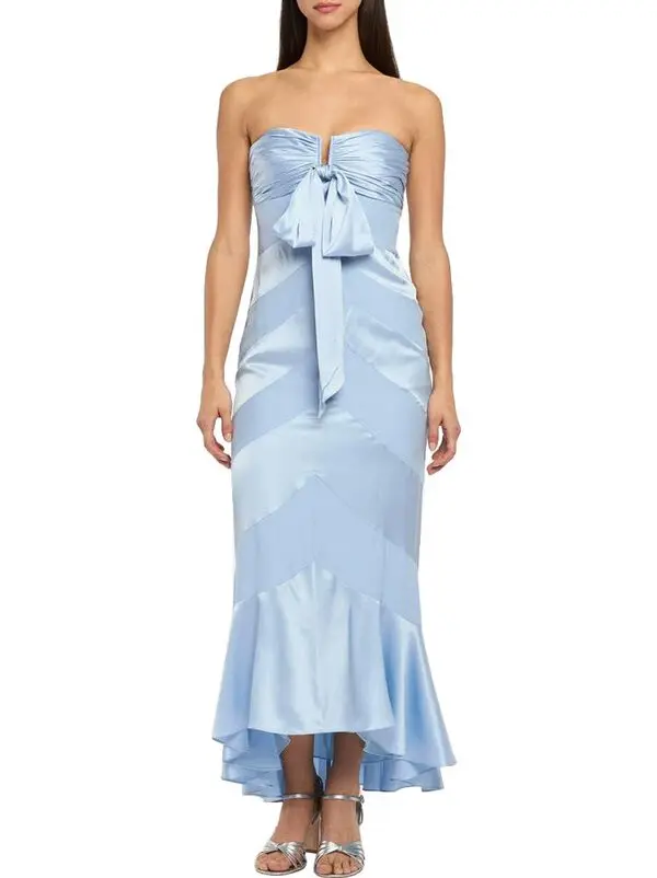 Cinq À Sept Cadilyn Strapless Silk Mermaid Dress - Cornflower