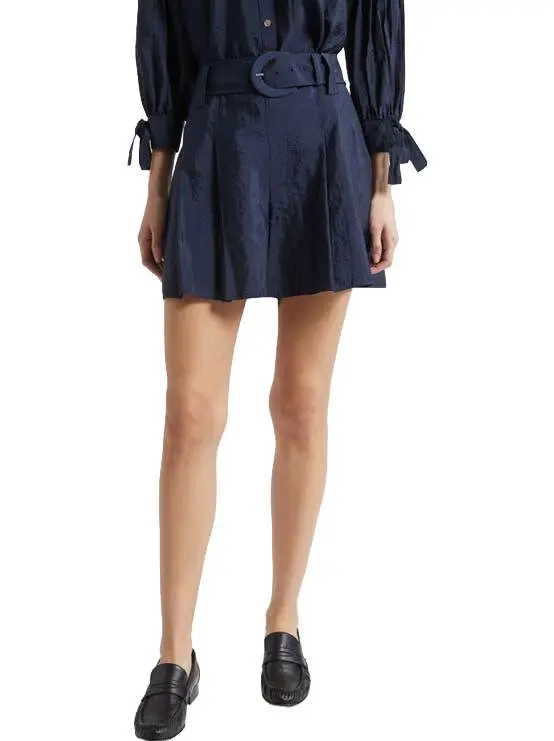 Cinq À Sept Phylis Belted Short - Navy