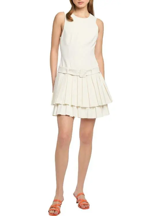 Cinq À Sept Reena Pleated Sleeveless Dress - Ivory