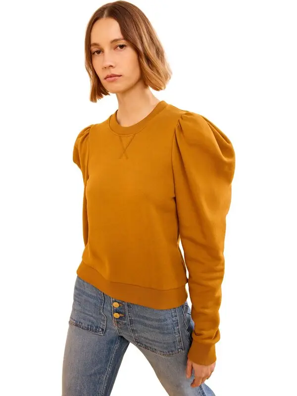Ulla Johnson Adeline Terry Pullover Knit Sweater - Tourmaline