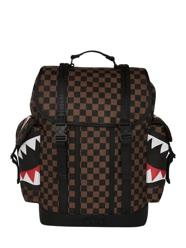SPRAYGROUND Embossed Check Monte Carlo Backpack - Brown