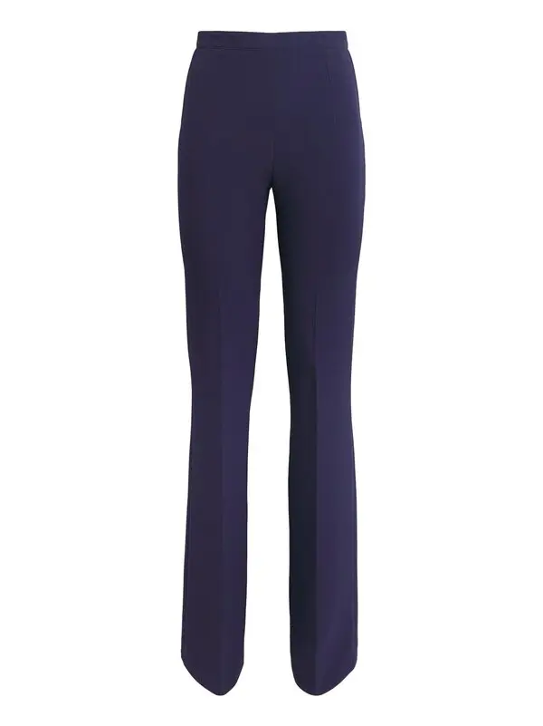 Safiyaa Crepe Tailored Flared Trousers - Navy