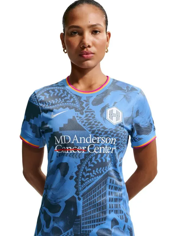 Nike Houston Dash Stadium Away Dri-fit Nwsl Replica Jersey - Blue