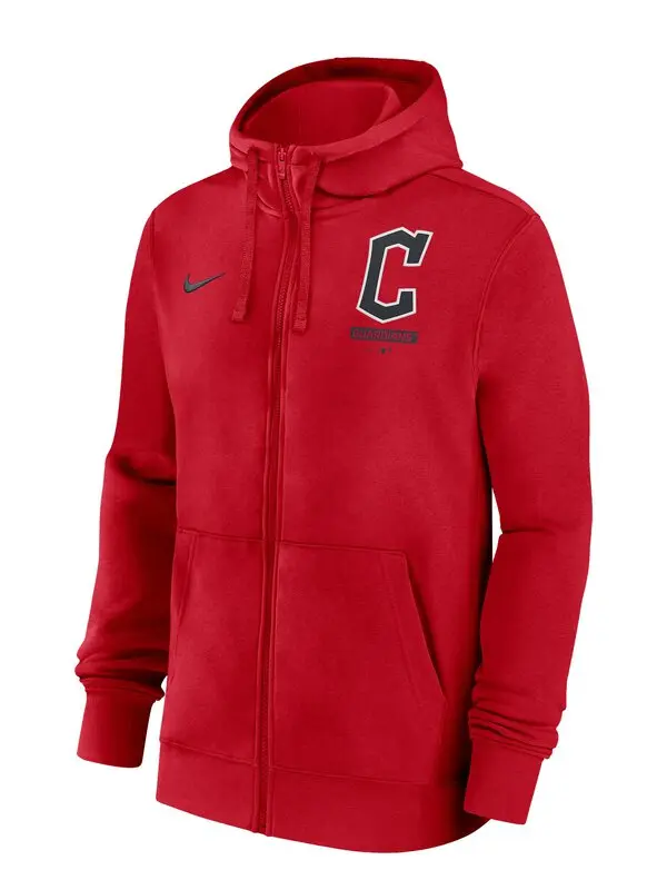 Nike Cleveland Guardians Lockup Mlb Full-zip Hoodie - Red