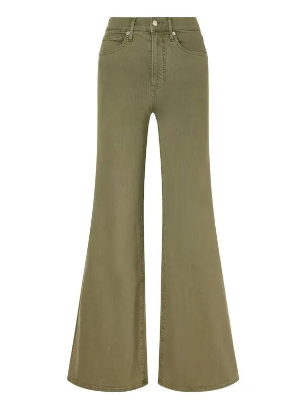 Veronica Beard Joplin High-rise Flared Jeans - Green