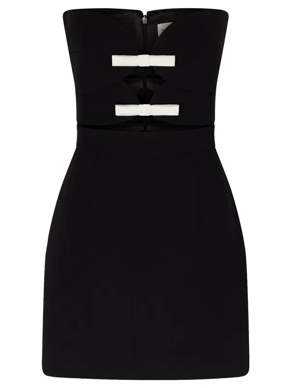 THE NEW ARRIVALS ILKYAZ OZEL Bustier Mini Dress - Black
