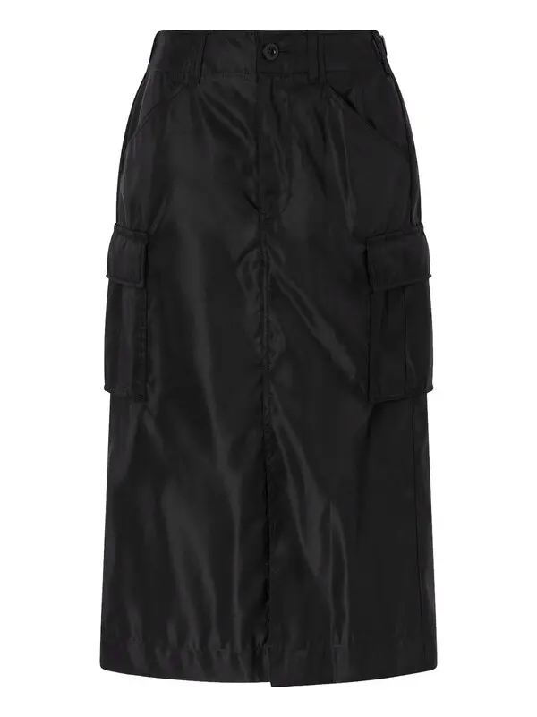 Sacai Padded Twill Midi Skirt - Black
