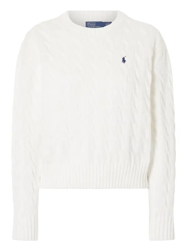 Polo Ralph Lauren Cable-knit Cotton Sweater - White