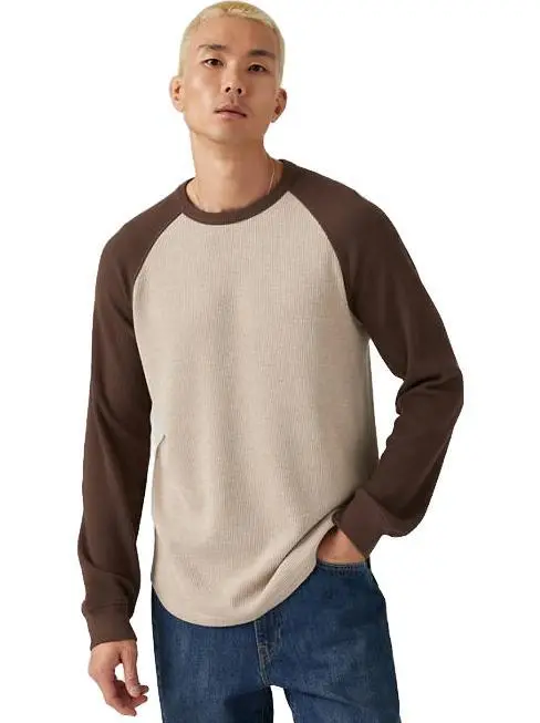 LEVI'S Thermal Raglan Crewneck T-shirt - Bracken